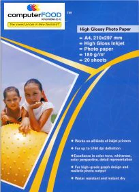 A4 180gsm Glossy Photo Paper 20 sheets