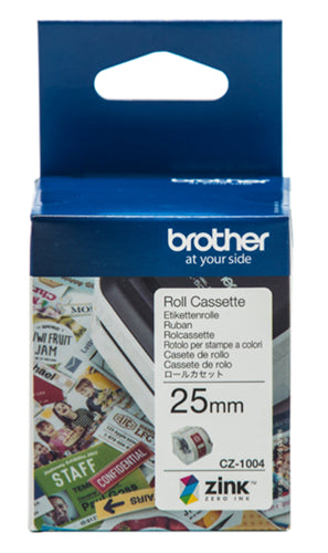 CZ1004 Brother 25mm Printable Roll Cassette