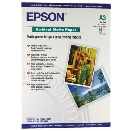 A3 189gsm Epson Archival Matte Paper 50 sheets