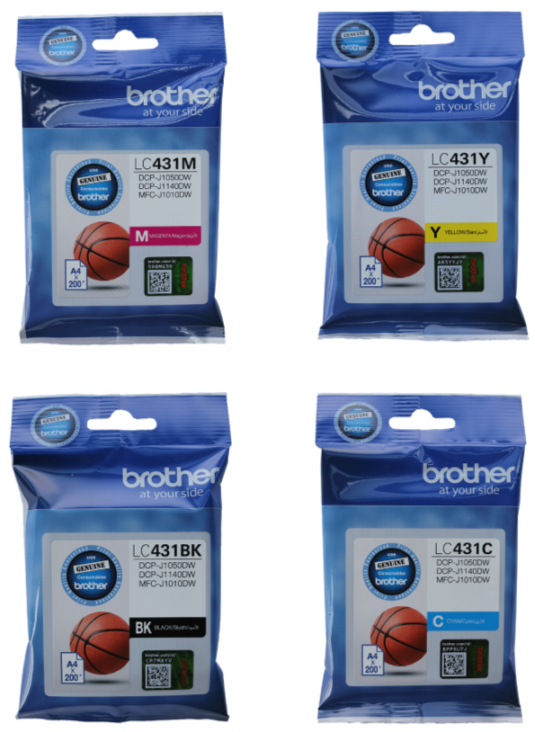 LC431 Brother Set of 4 - BK/C/M/Y
